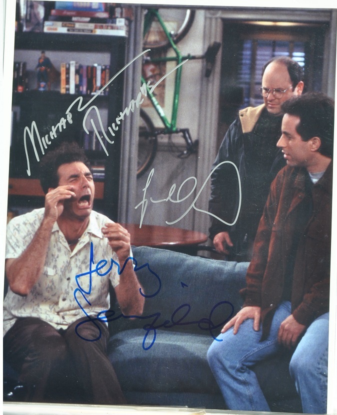 SEINFELD SEINFELD CAST SIGNED PHOTO X3 - J. Seinfeld, J. Alexander, M ...