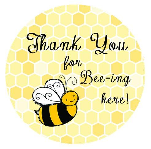 1.5 Inch Bee Thank You Stickers - Thank You for Bee-ing Here - Bee Baby ...