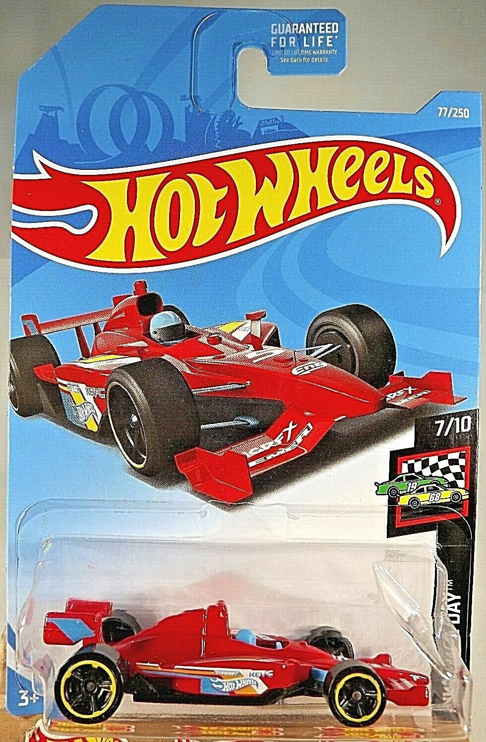 2019 Hot Wheels #77 Race Day 7/10 INDY 500 OVAL Red Variation w/Black ...