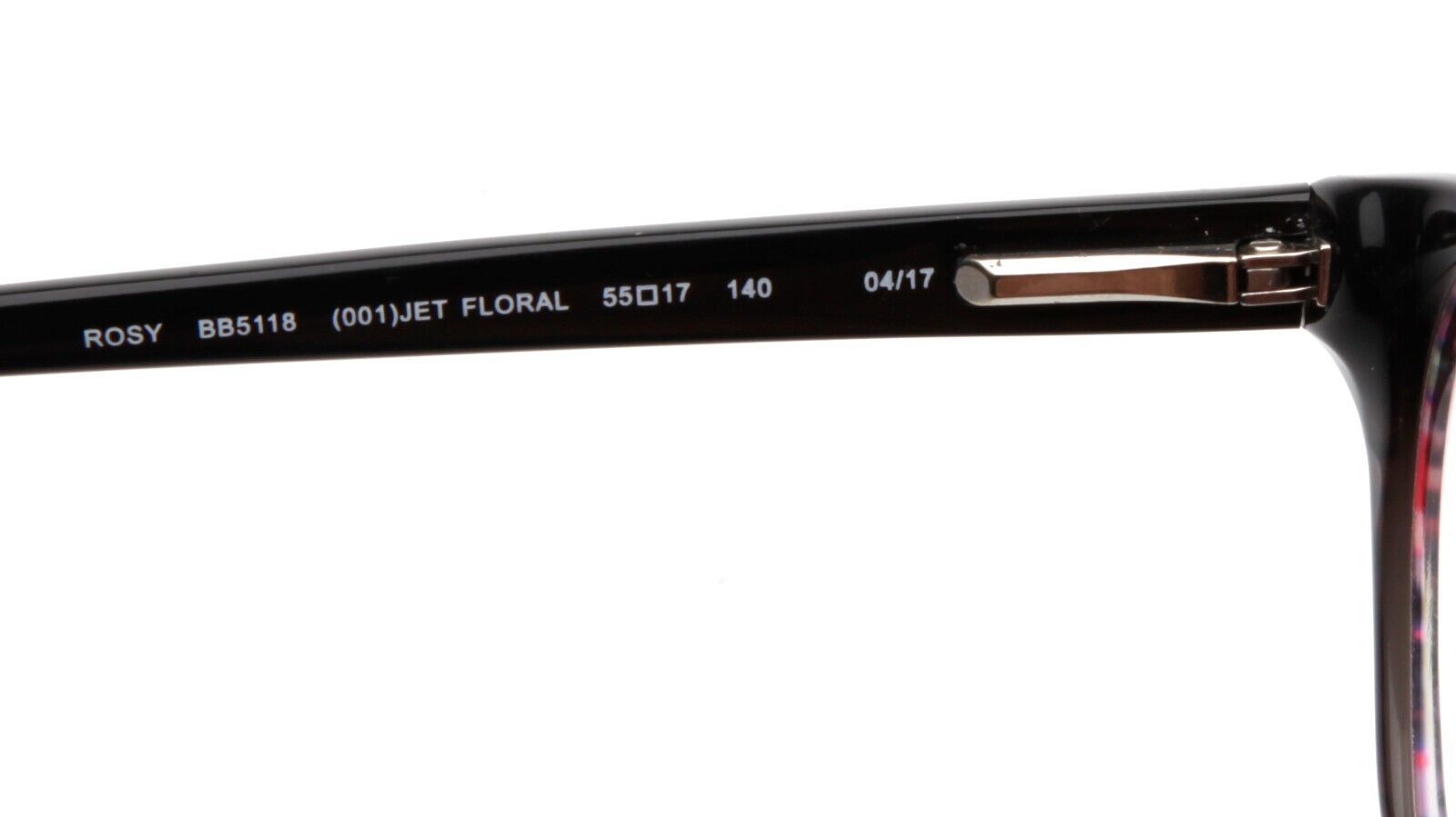 NEW bebe BB5118 ROSY 001 JET FLORAL EYEGLASSES FRAME 55-17-140 B38mm ...