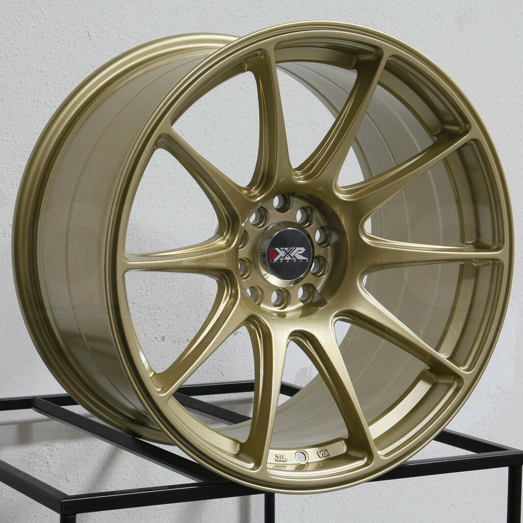 One 17x7.5 XXR 527 4x100/4x114.3 40 Gold Wheels Rims - Wheels