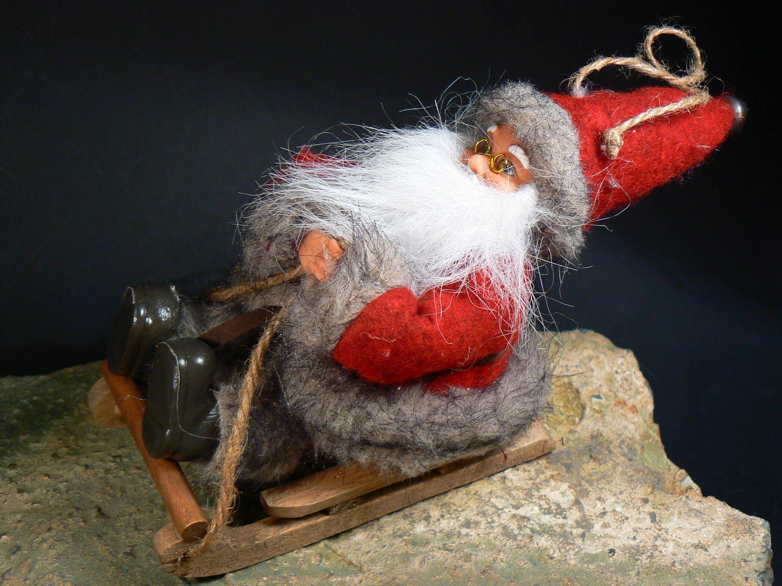 Unique Lucky Santa Claus with Bell Handmade Wishes Laughter Joy ...