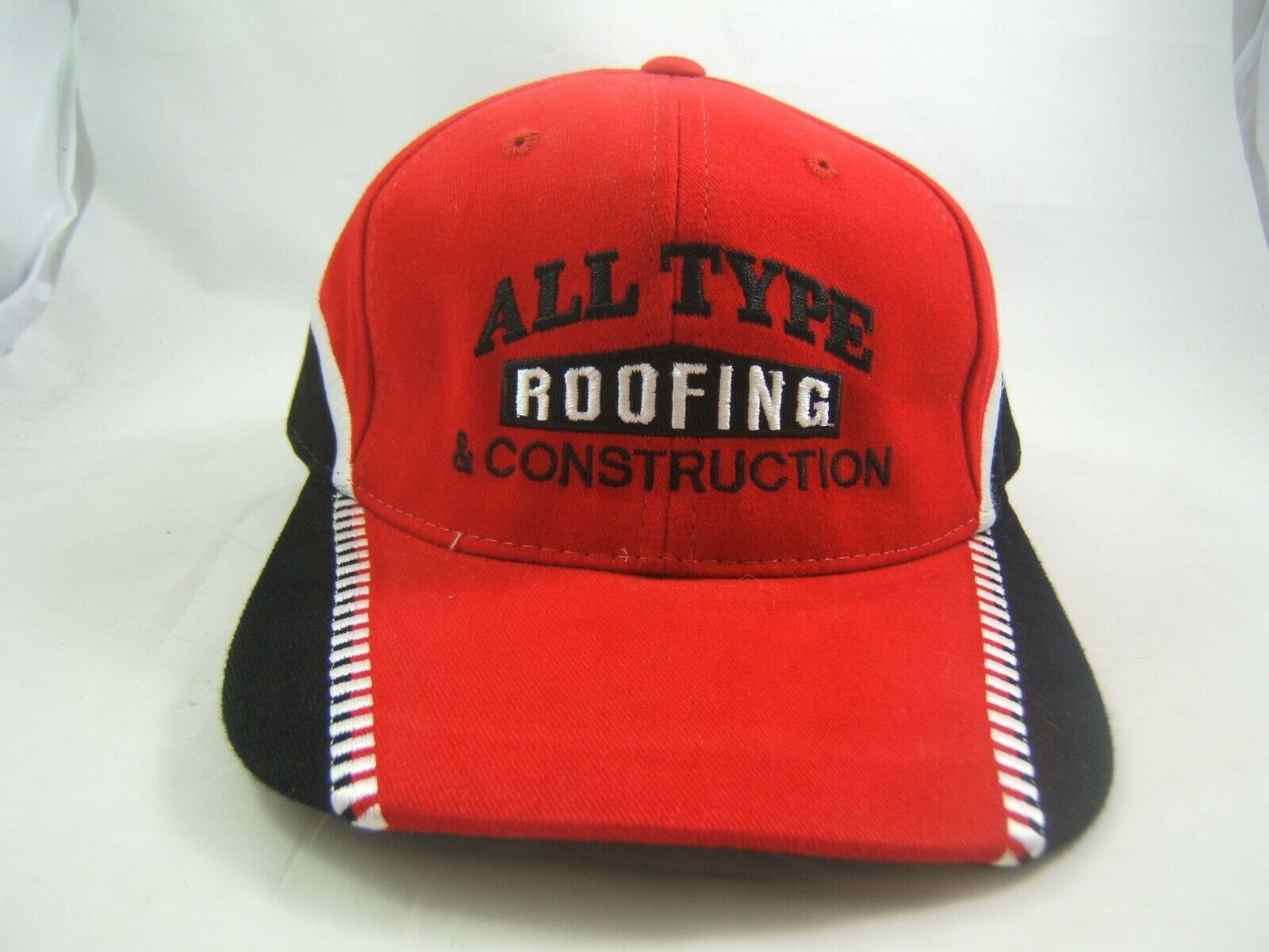 All Type Roofing & Construction Hat Red Black Strapback Baseball Cap ...
