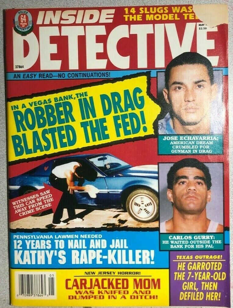 INSIDE DETECTIVE Magazine May 1993 lurid crime magazine - Magazines