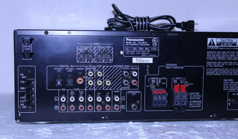 Panasonic SA-HE70 Stereo Am/Fm Receiver ~ AV Control Home Theater ...