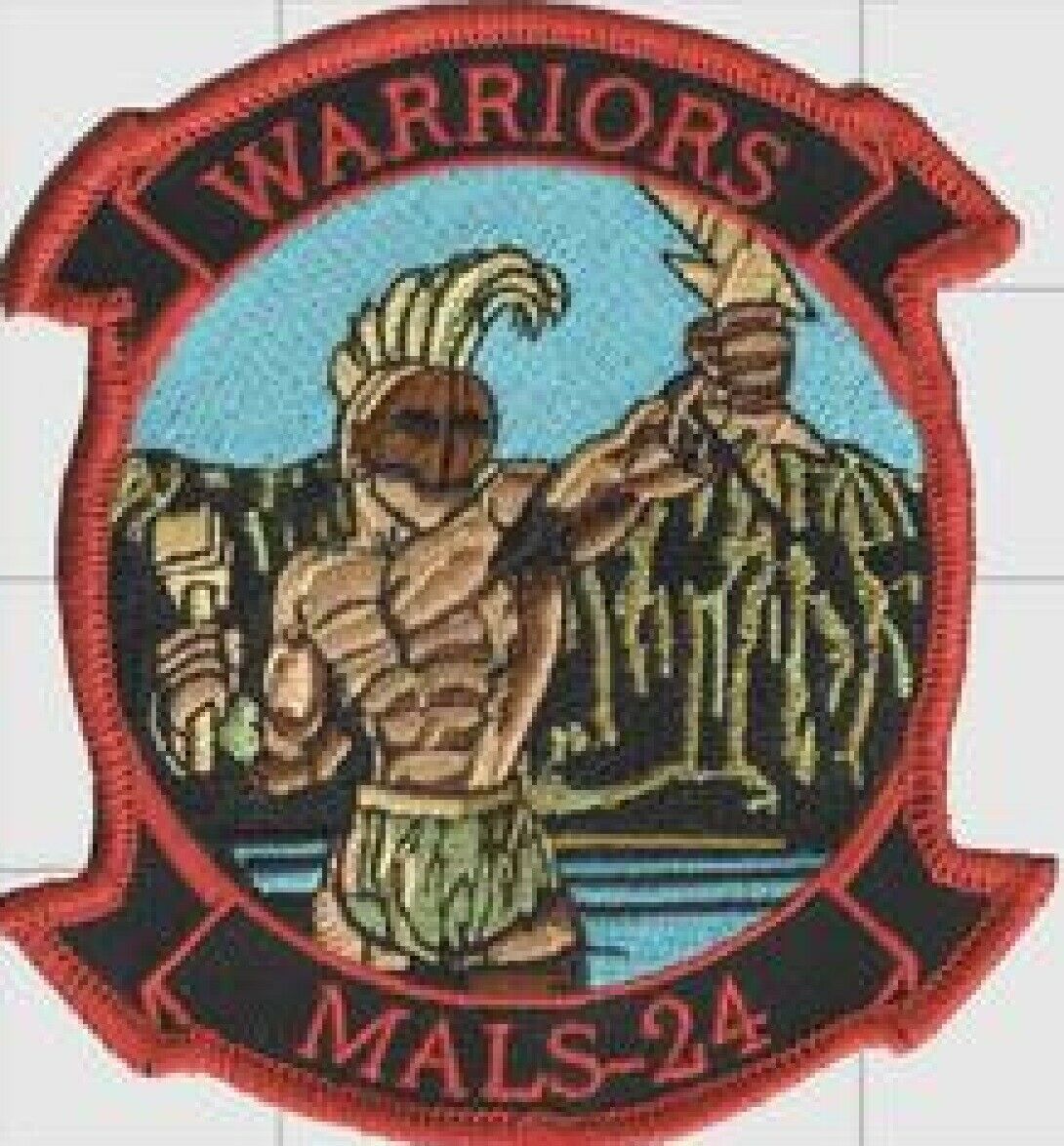 USMC Marine Aviation Logistics Squadron 24 MALS-24 "Warriors" 4" Sew-On ...