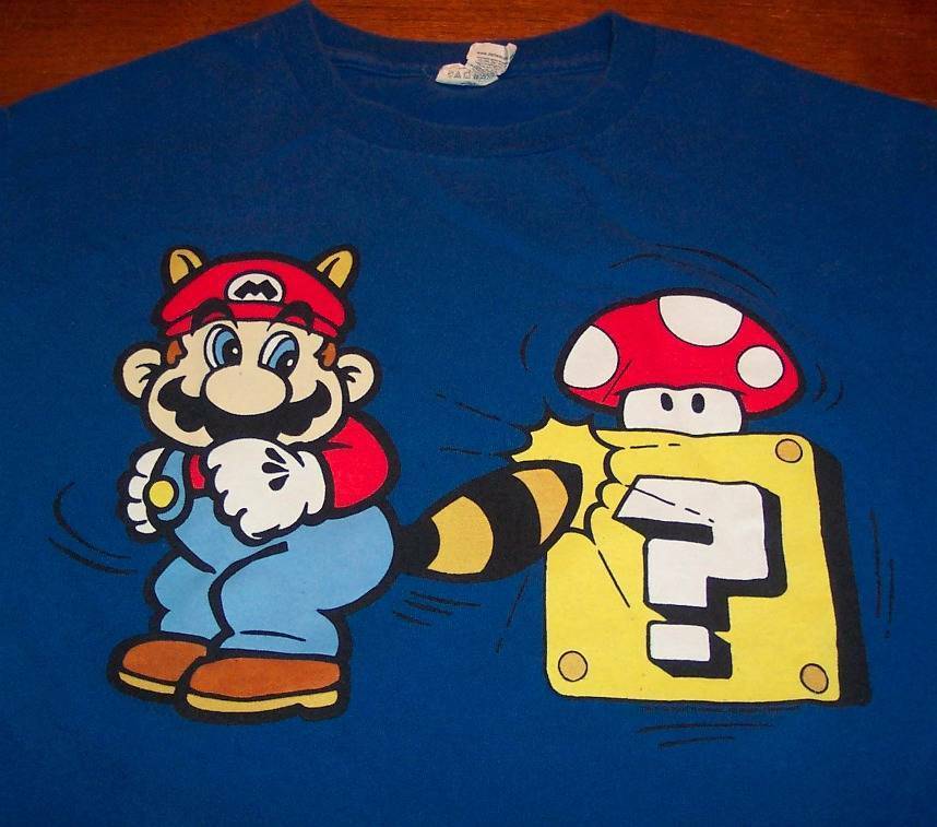 NINTENDO SUPER MARIO BROS. 3 Raccoon Tail Mario T-shirt SIZE YOUTH ...