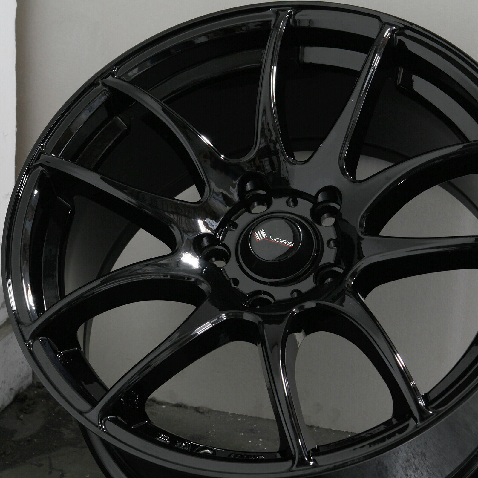 18x8.5 Vors TR4 5x120 35 Black Wheels Rims Set(4) - Wheels