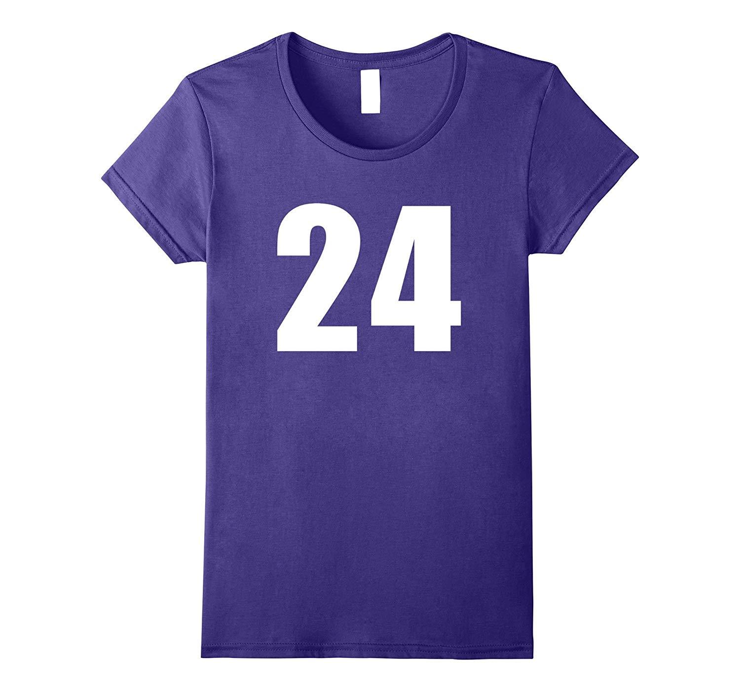 New Tee - Sports Number 24 Baseball Football Soccer Basketball Tee ...