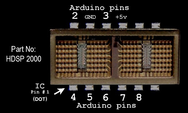 HP Red 4 Character 3.8mm (.15") 5 x 7 LED Alphanumeric Display HDSP ...