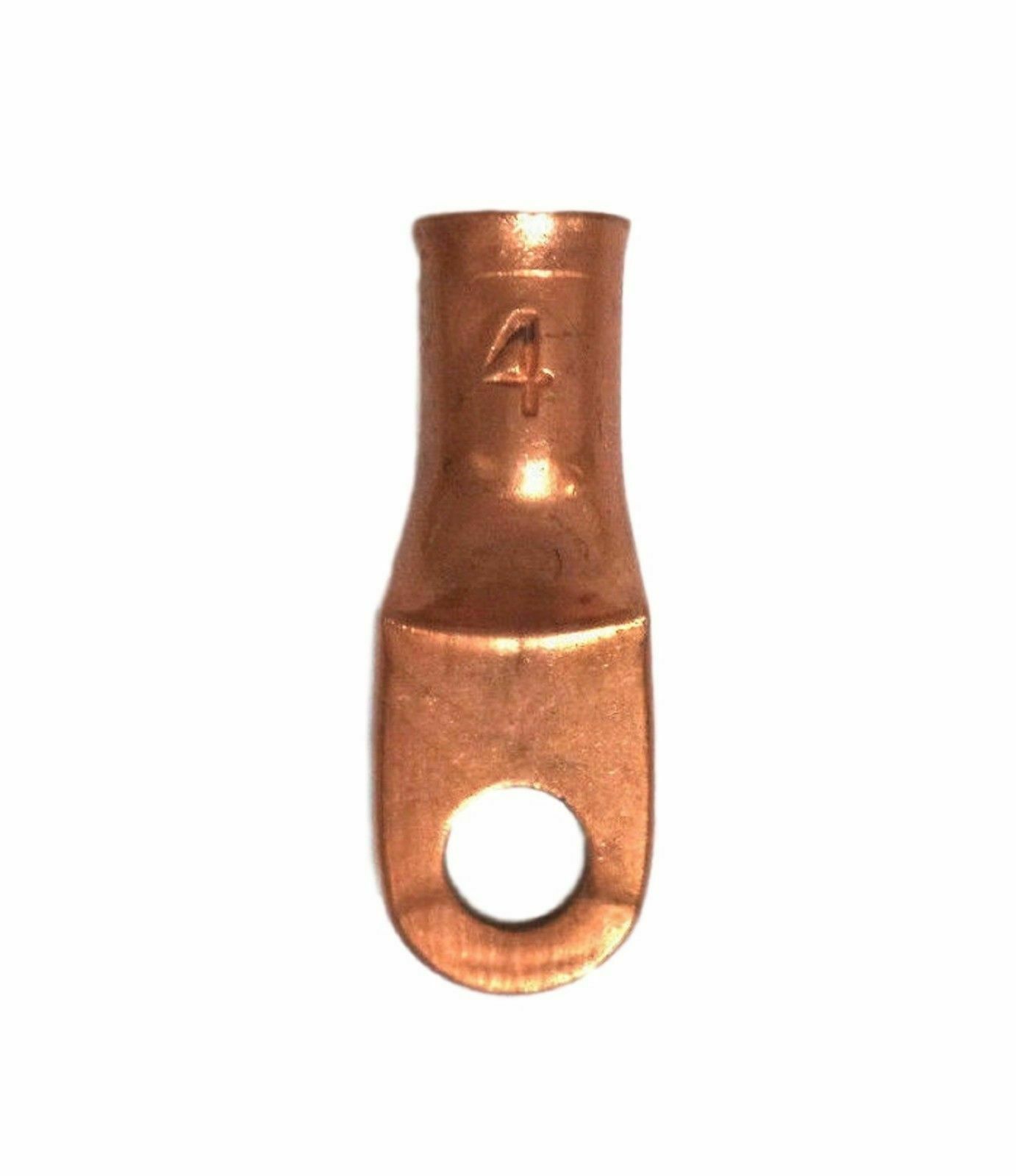 4GA 4 Gauge Copper Battery Terminal Cable Connector Lug Single ...