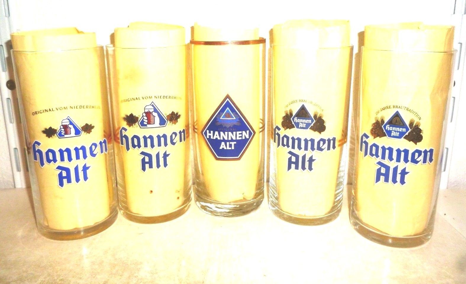 5 Hannen Alt Monchengladbach Altbier 0.3L German Beer Glasses - Germany