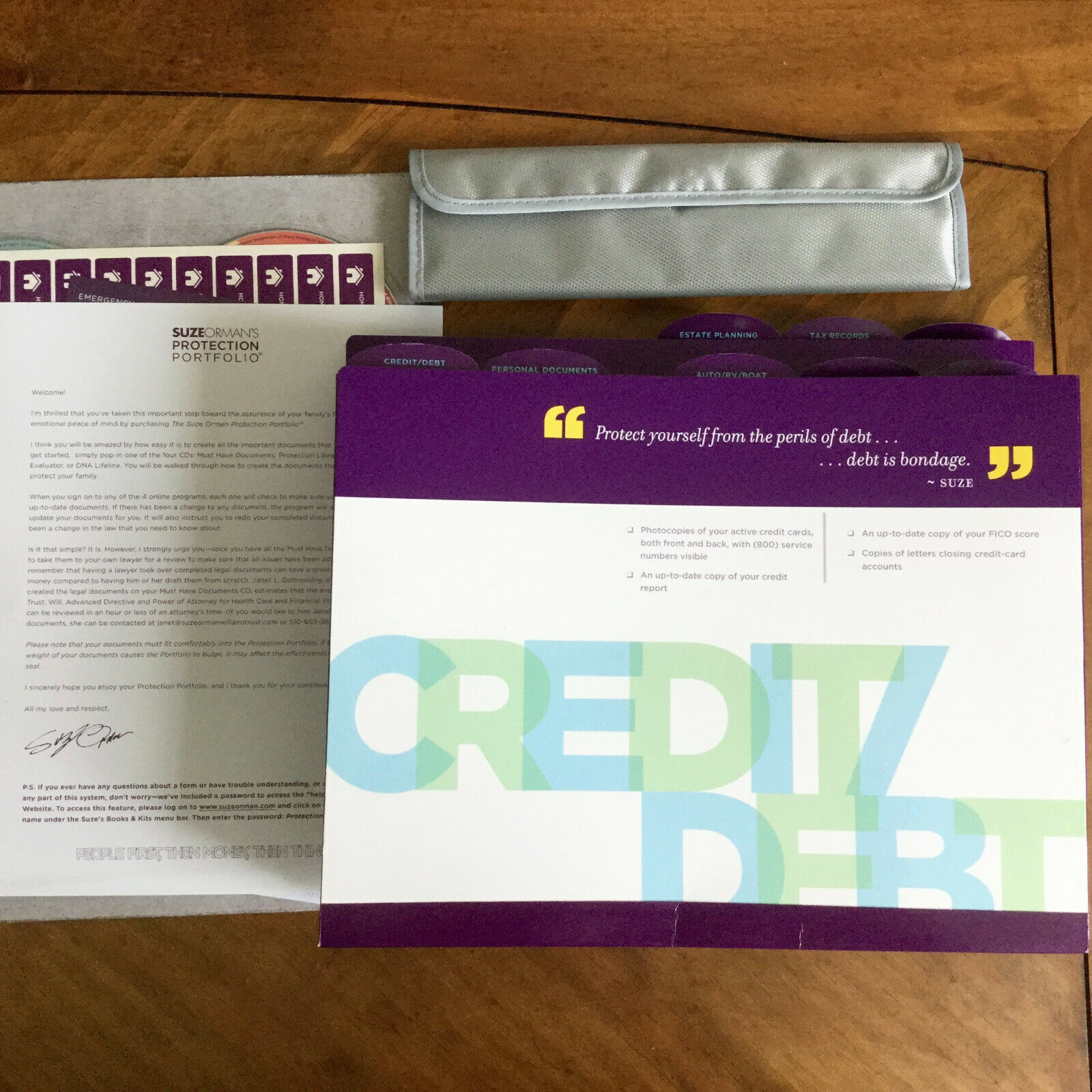 Suze Orman’s Protection Portfolio Kit & Financial Organizer Silver Case ... Suze Orman’s Protection Portfolio Kit & Financial Organizer Silver Case ...
