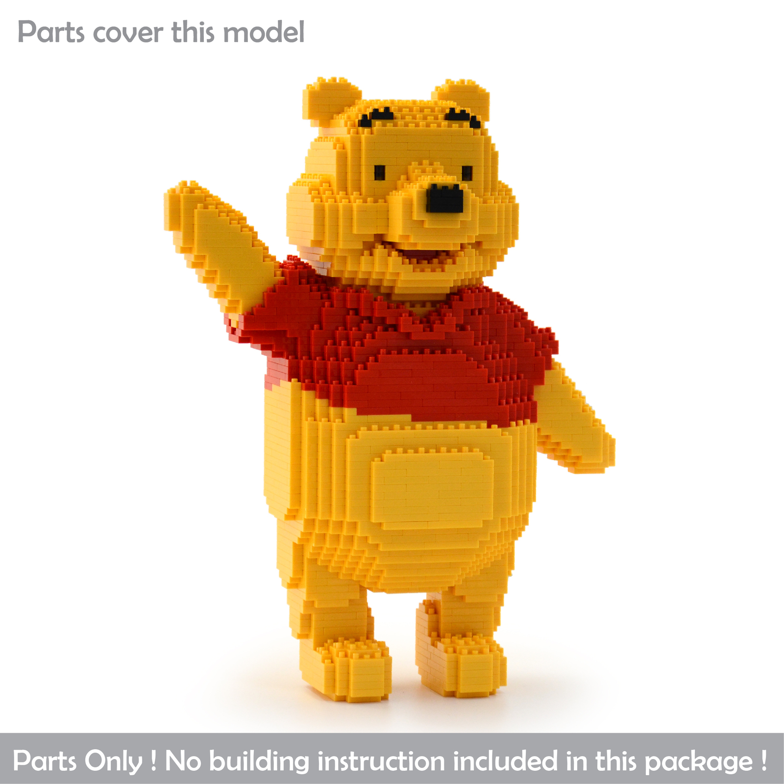 Winnie the Pooh Brick Sculpture (JEKCA Lego Brick) DIY Kit - Building ...
