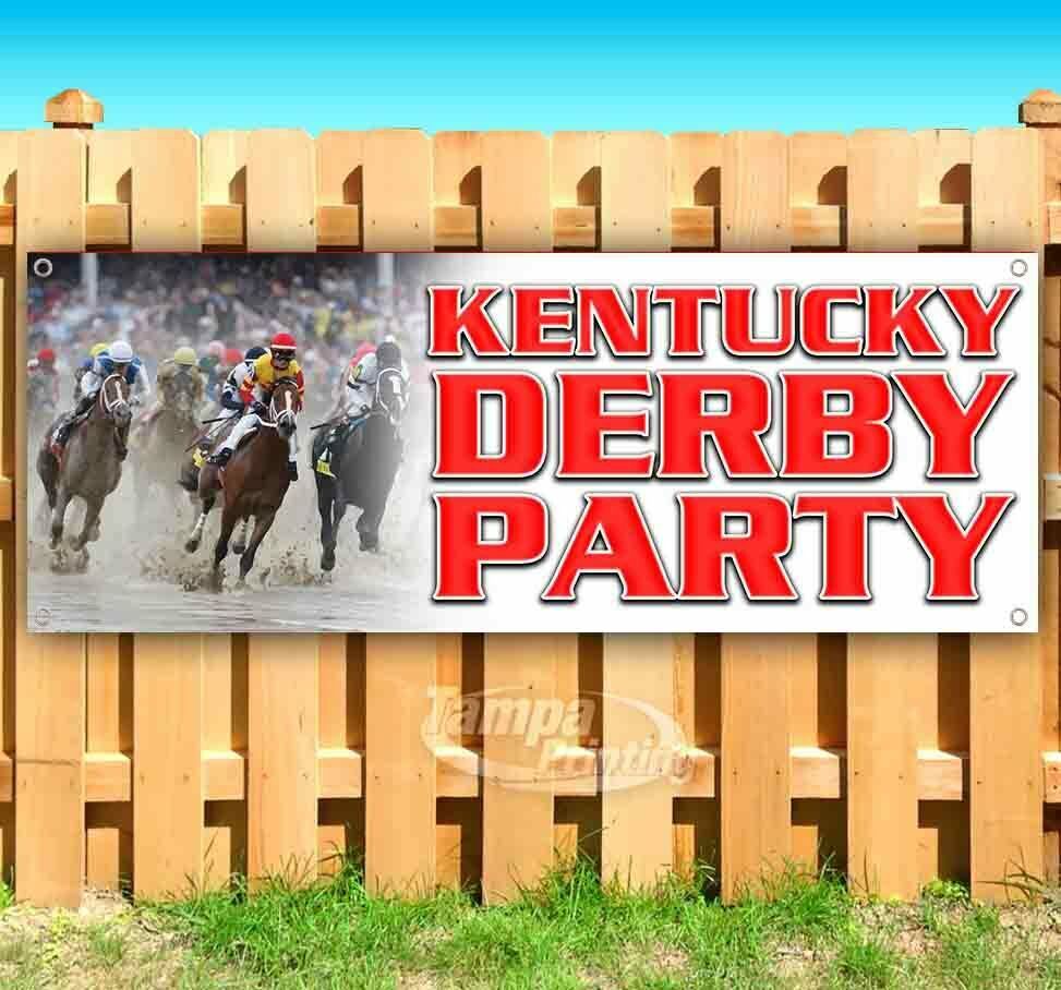 KENTUCKY DERBY PARTY Advertising Vinyl Banner Flag Sign USA Many Sizes ...