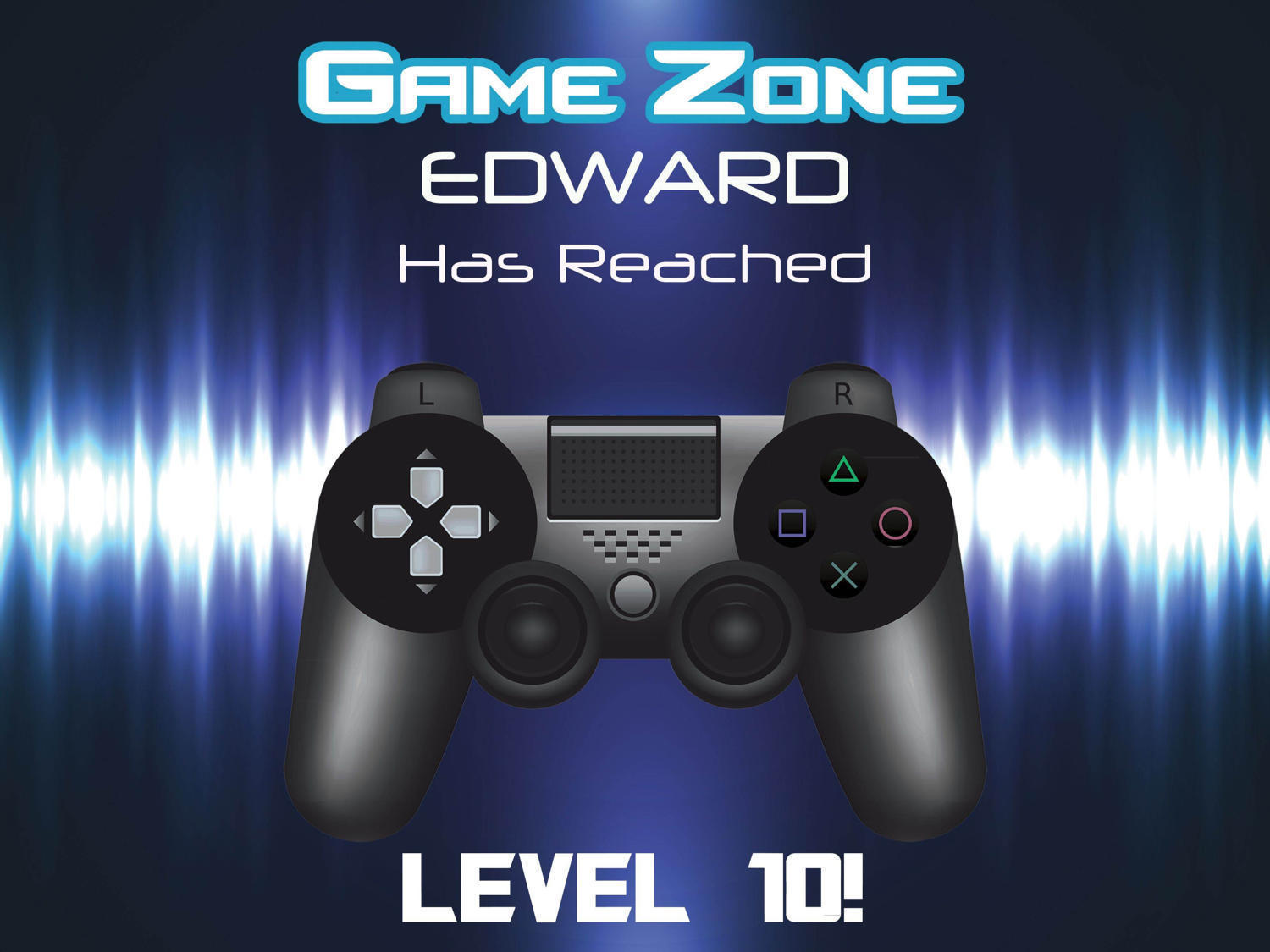 Video Game Controller Banner Gamer Console Birthday Theme Custom Kids ...