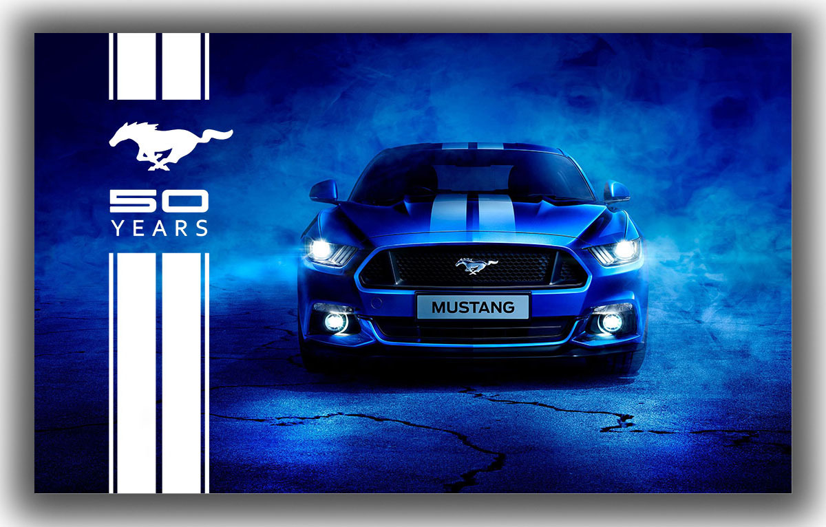 FORD MUSTANG 50 Years Outdoor Living Flag 90x150cm 3x5ft Decor Best ...