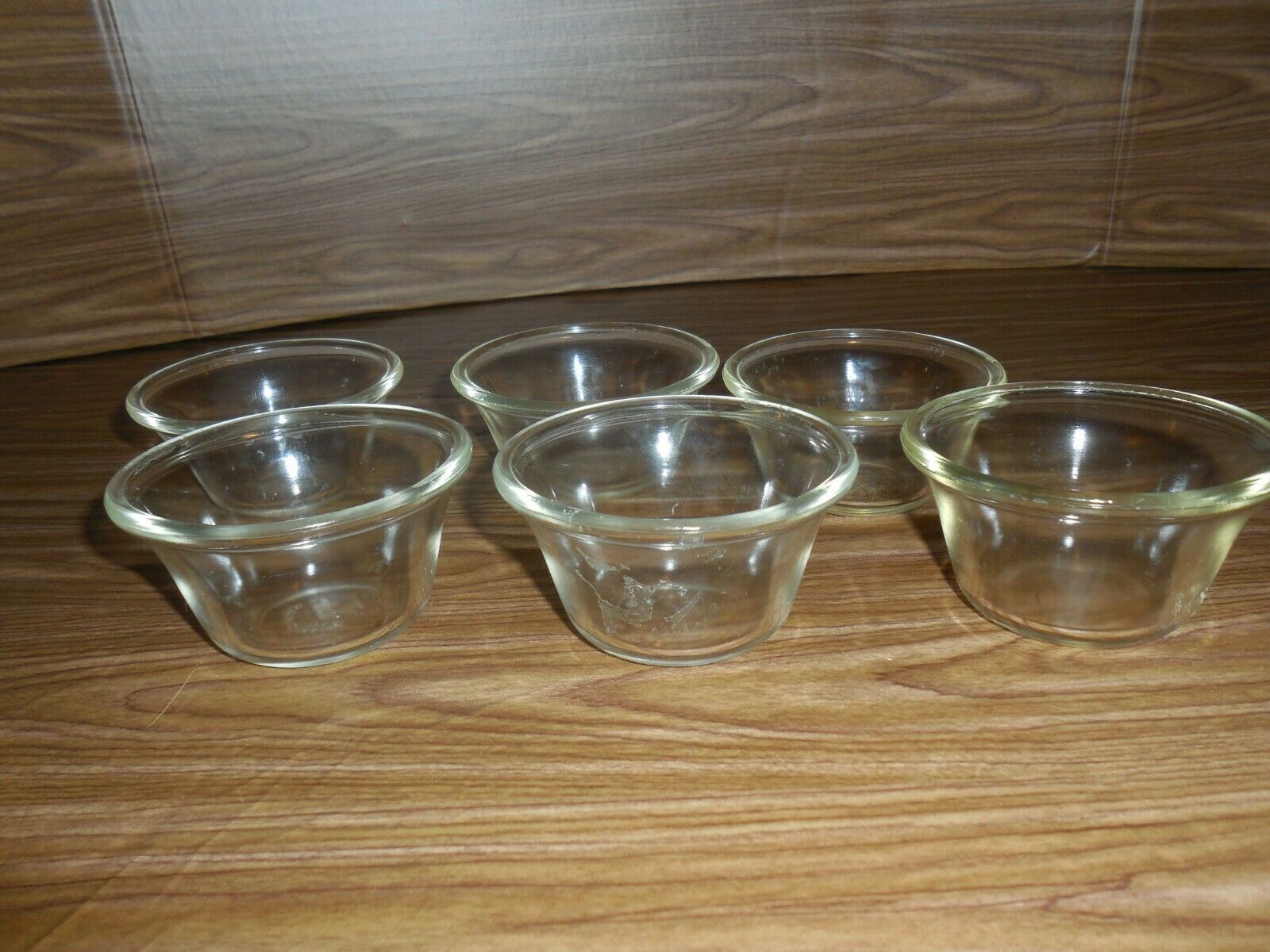 6 Vintage Pyrex 4 oz "$" Custard Cups Ramicans Flared rim #462 - 1920's ...