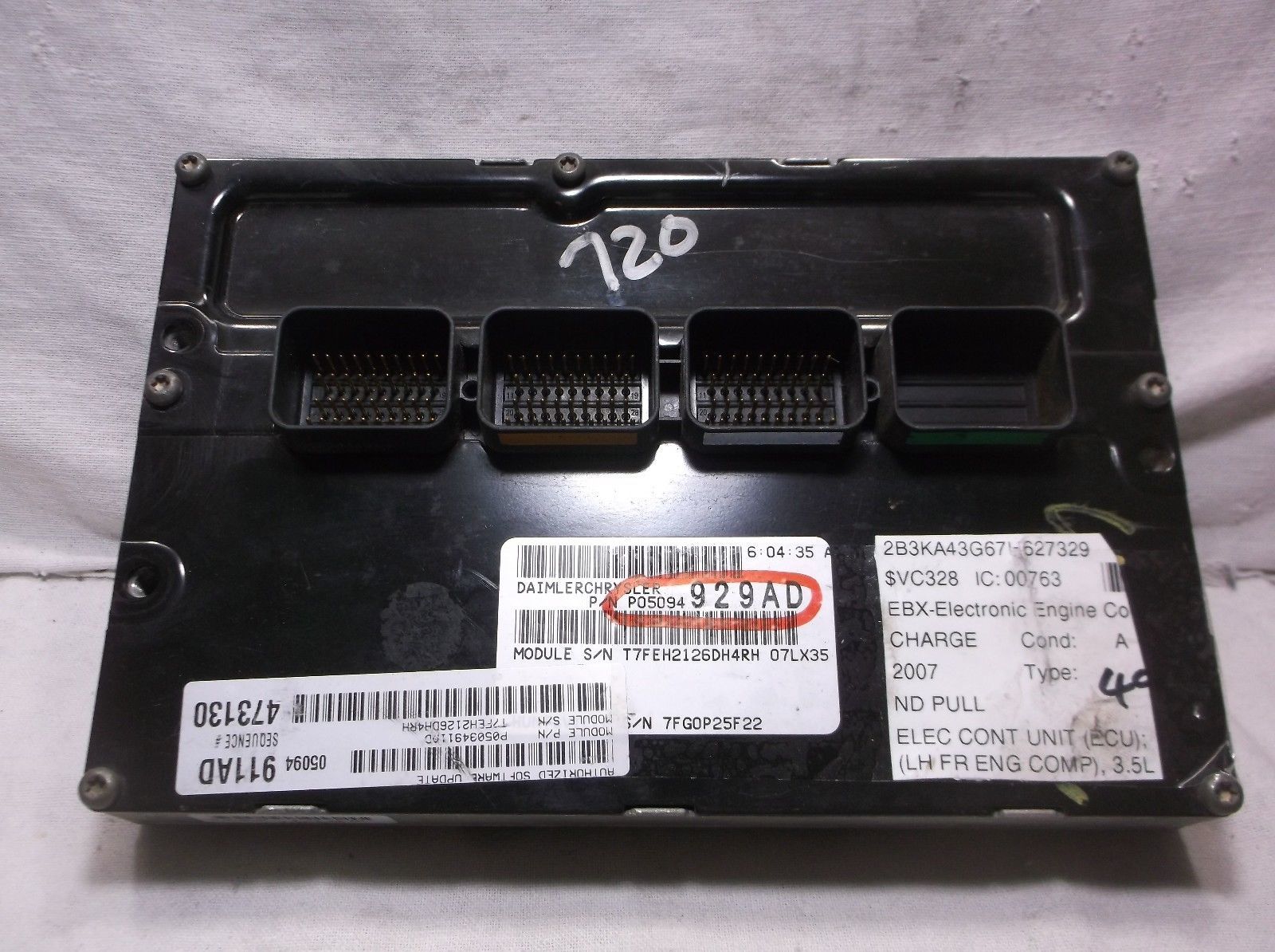 2007..07 DODGE CHARGER 3.5L ENGINE CONTROL MODULE/COMPUTER.ECU.ECM.PCM ...