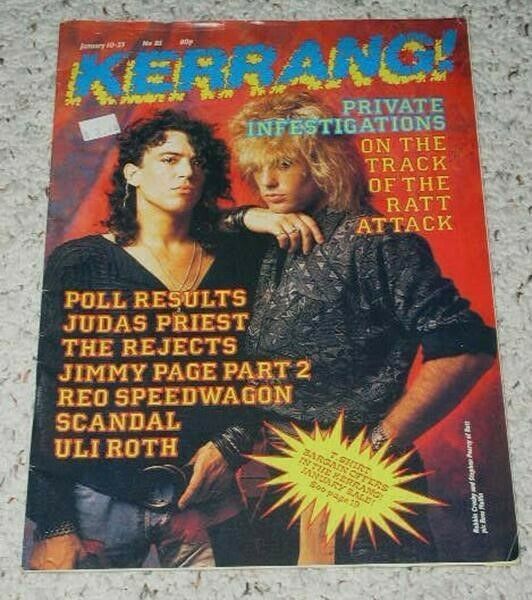 RATT Kerrang Magazine Vintage 1984 Stephen Pearcy - Ratt