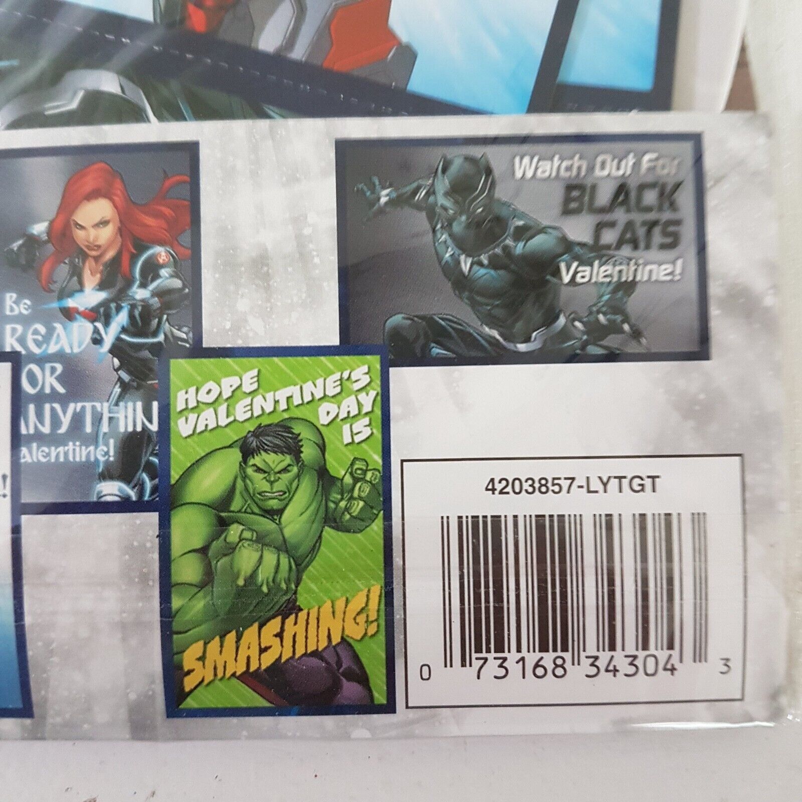 Marvel Avengers Valentine Mailbox Kit 32 Cards Seals Iron Man Black ...