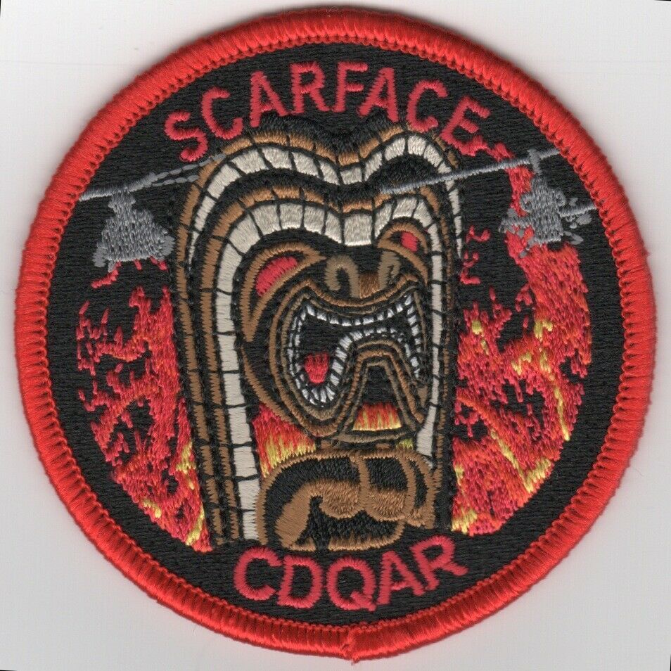 Usmc Marine Corps Hmla 367 Cdqar Scarface Cobra Round Military Embroidered Patch Navy