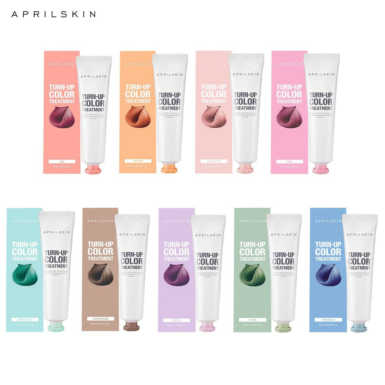 Aprilskin April Skin Turn-up Color Treatment Hair Dye Styling Korean ...