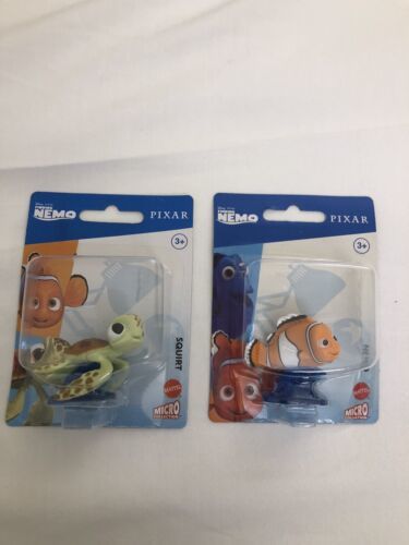 2 Disney Finding Nemo Mattel Micro Collection Figure Nemo And Squirt ...