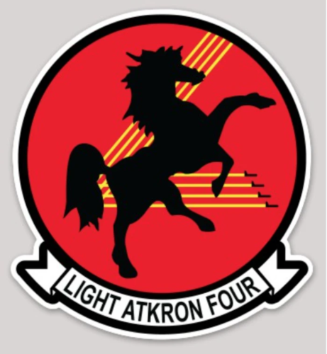 4" NAVY VAL-4 BLACK PONIES LIGHT ATKRON FOUR SQUAD DIE CUT VINYL ...