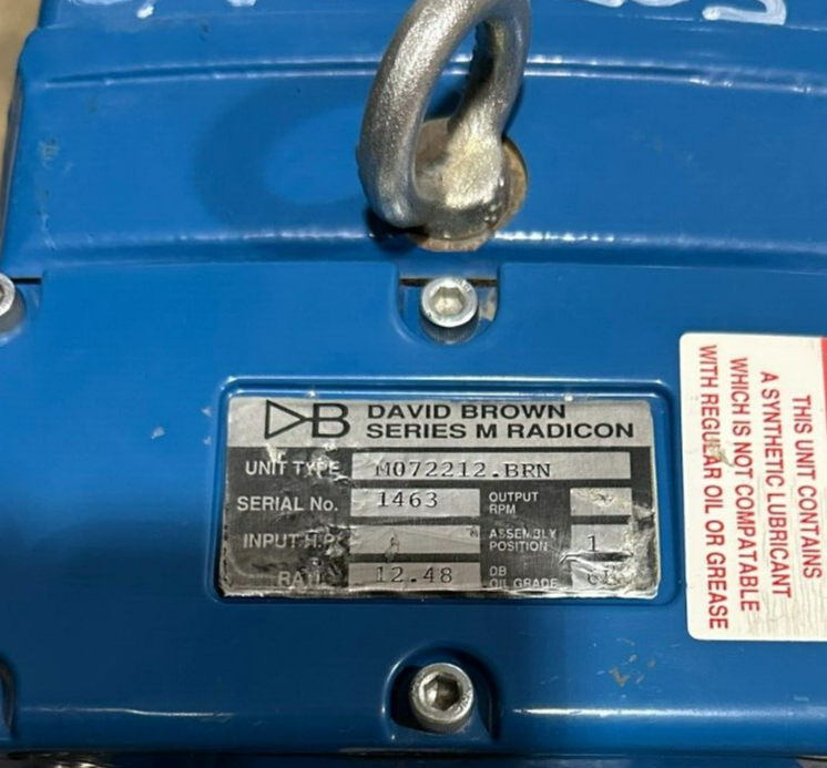 NEW DAVID BROWN M072212.BRN / M072212BRN SERIES M RADICON REDUCER 12.48 ...