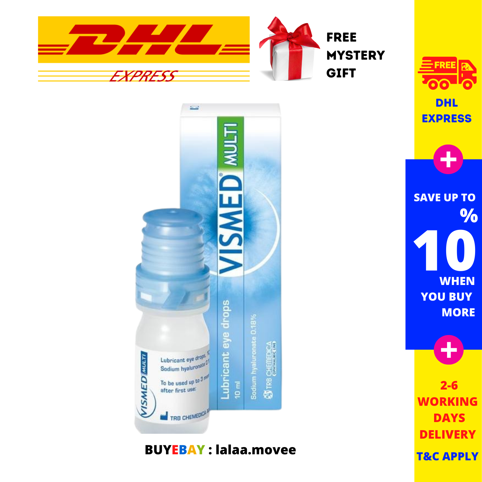 Vismed Multi Eye Drops 10ml Lubricant Eye Drops Original EXPEDITE SHIP ...