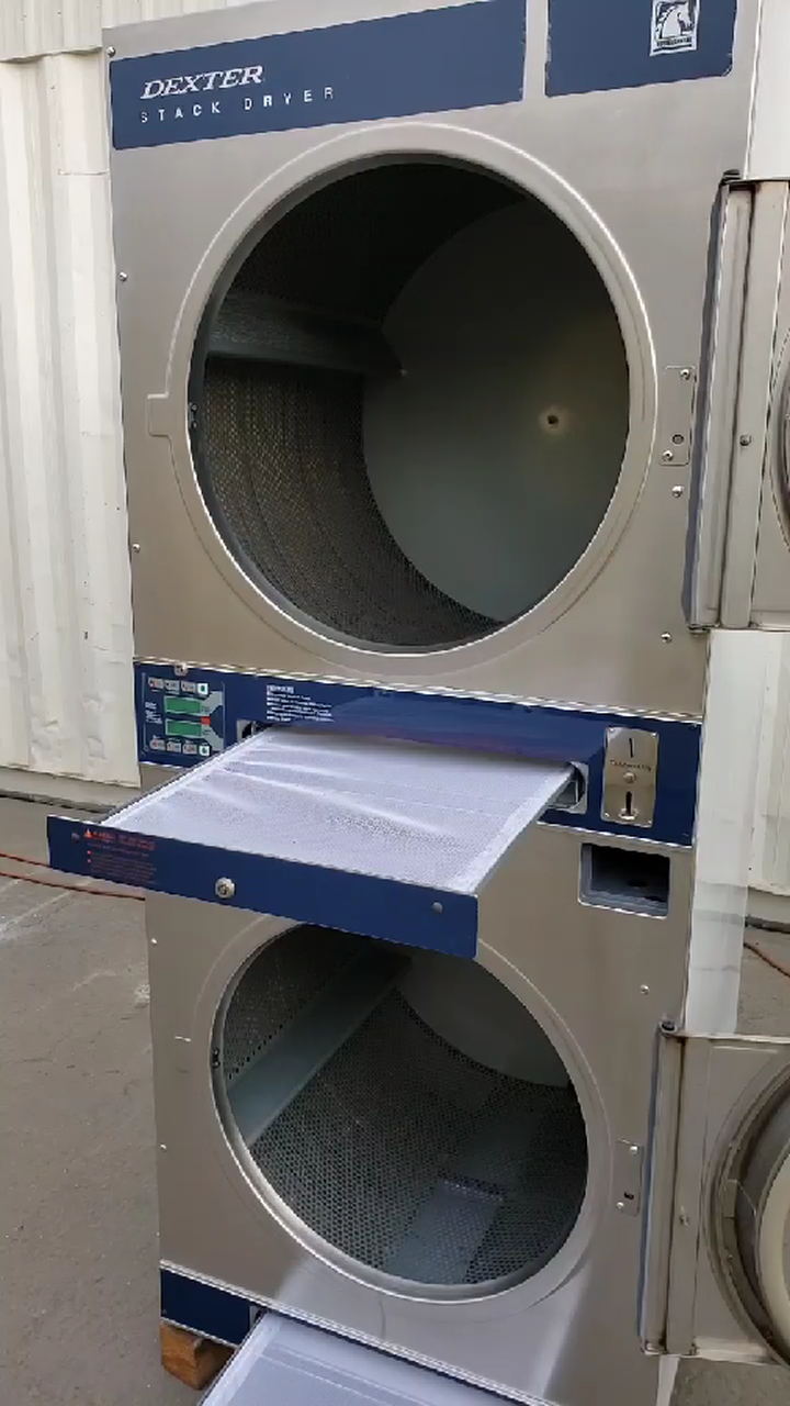 Dexter Coin-Op Stack Dryer, 30 lbs, Model: D2LX30QSS S/N: 110981 ...