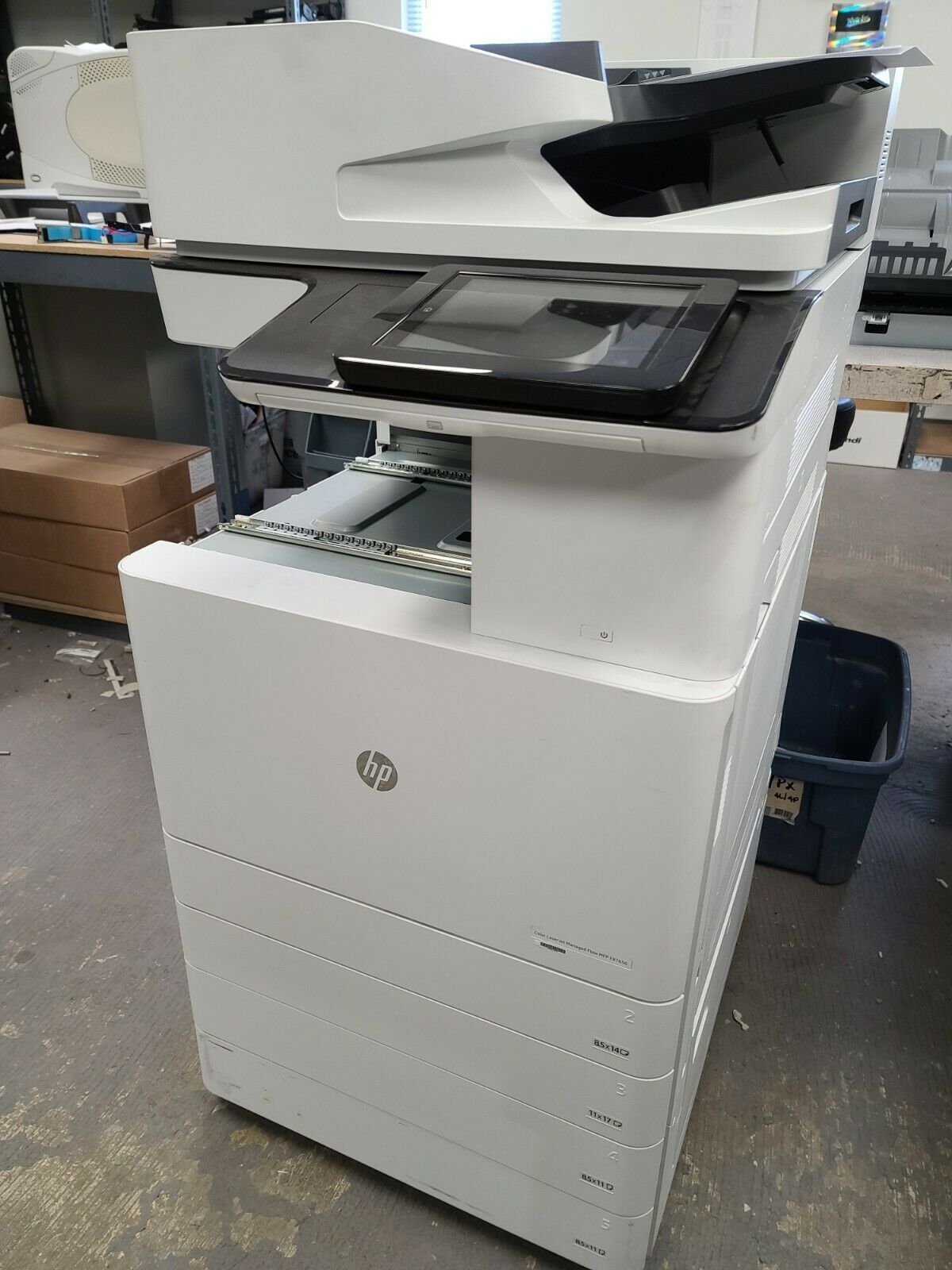 HP Color LaserJet Managed Flow E87650Z MFP Low Pages Missing Output ...
