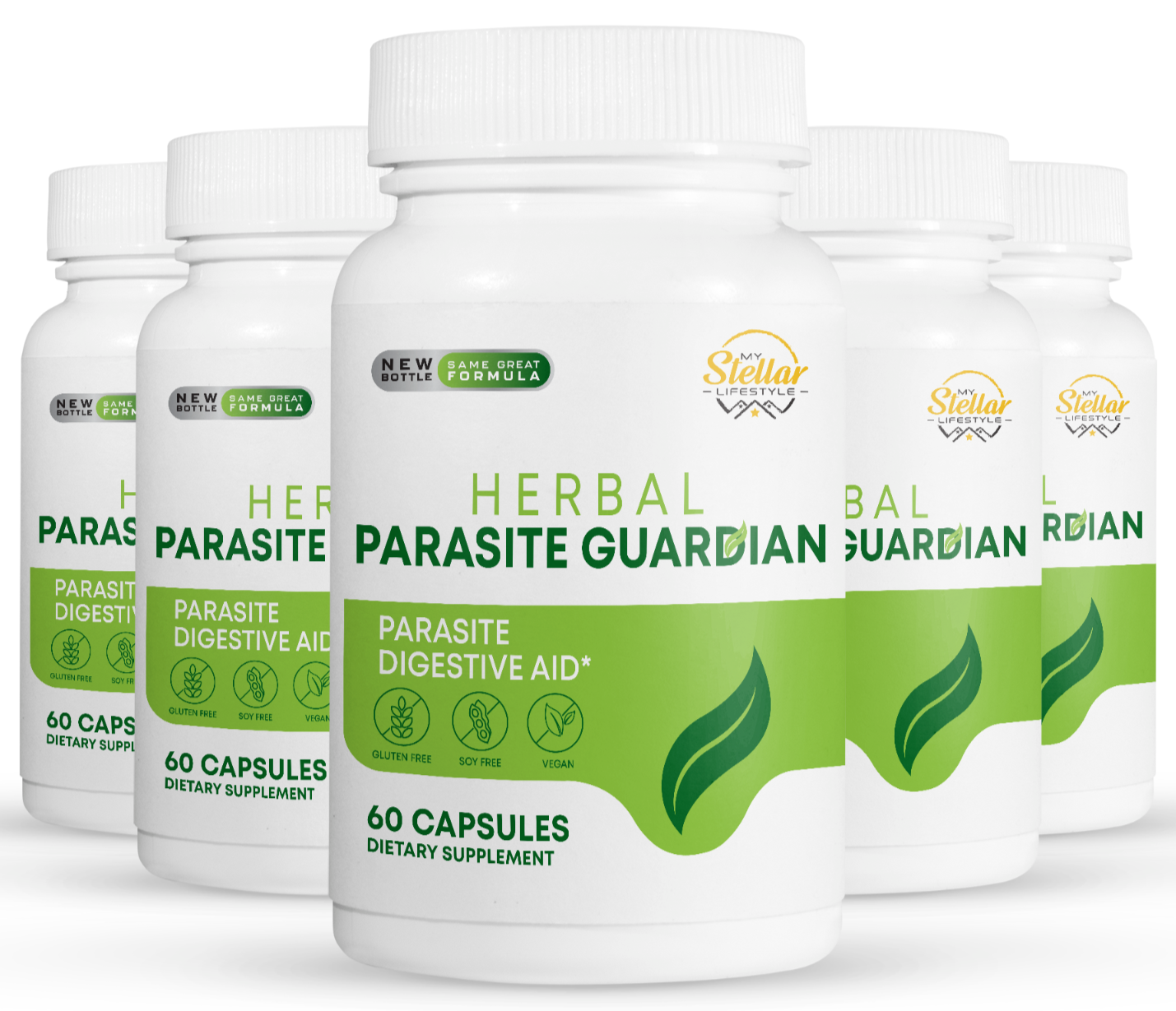 5 Pack Herbal Parasite Guardian, parasite digestive aid-60 Capsules x5 ...
