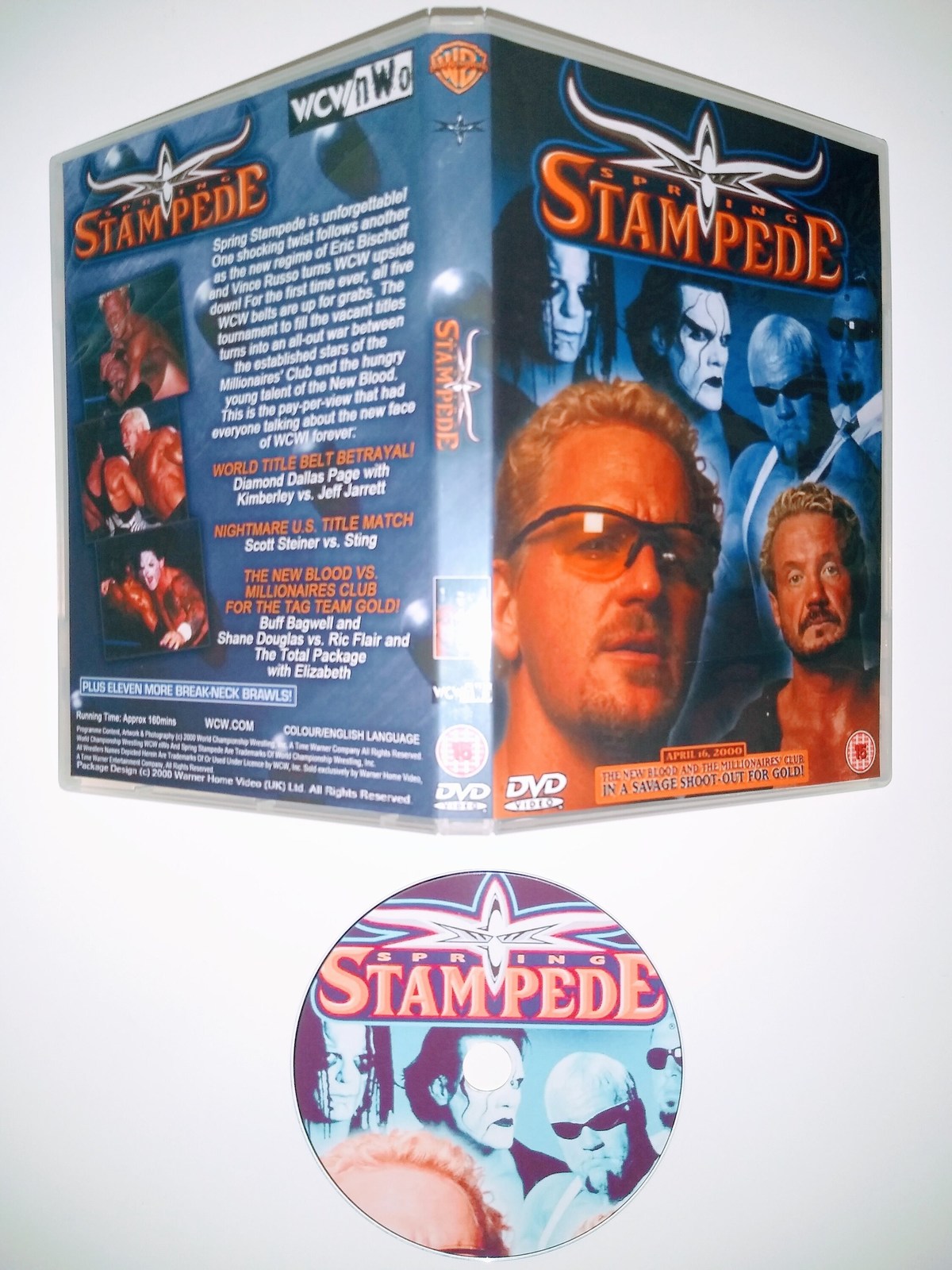 WCW 2000 SPRING STAMPEDE 5 Dvd & Case Vhs - VHS Tapes