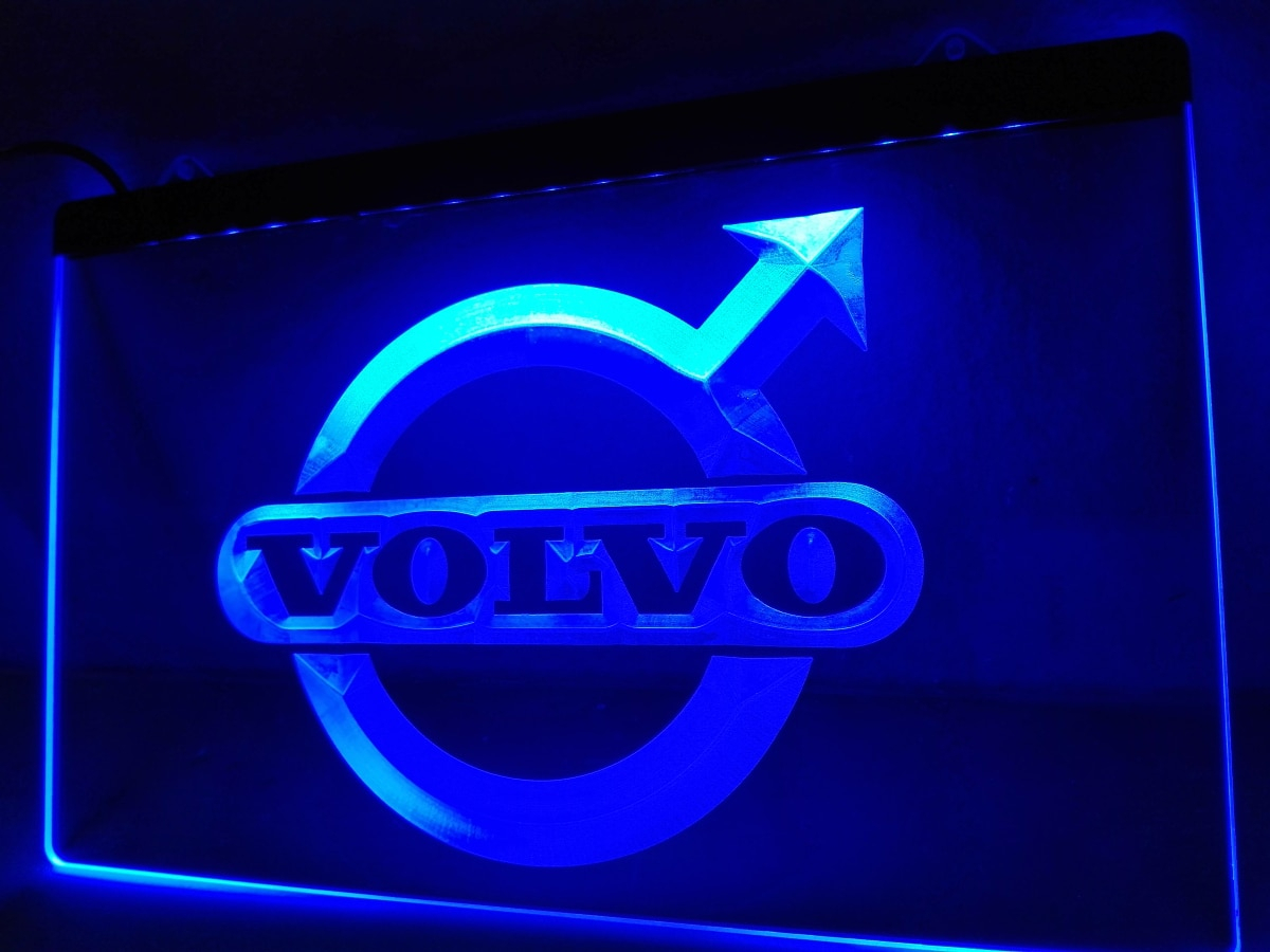 Volvo 3D LED Neon Sign Light Plate Flag Club Man Cave Emblem - Other ...