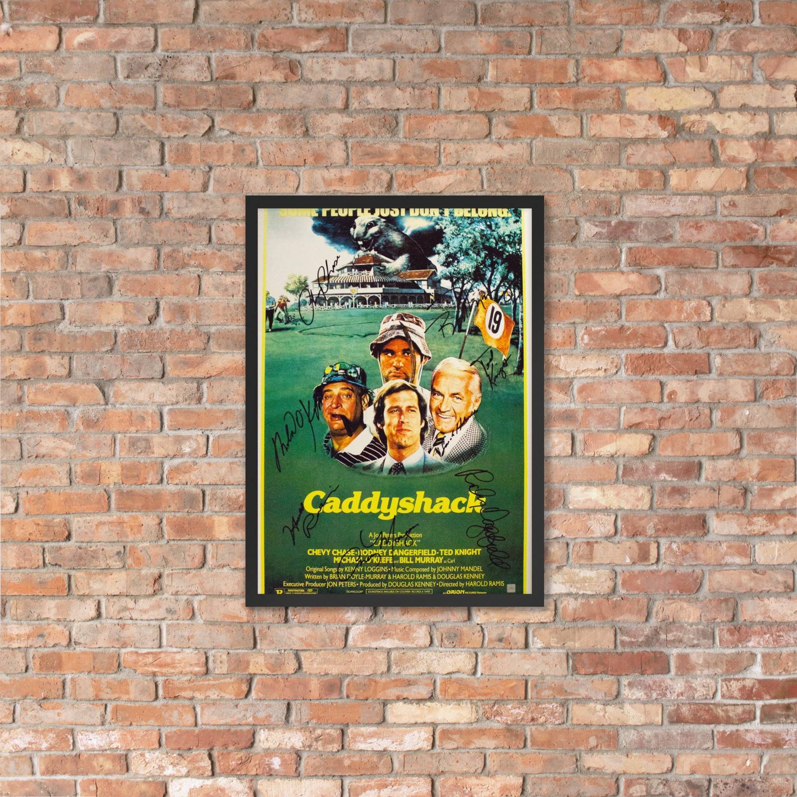 Caddyshack Reprint Signed Framed Movie Poster - Autographs-Reprints