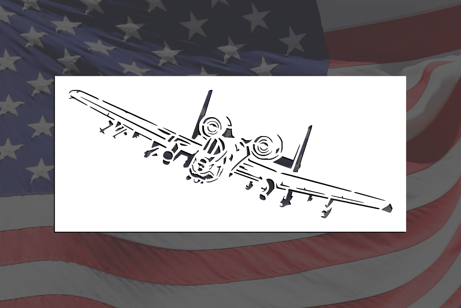 A10 Air Force "Warthog" Jet Reusable Stencil (Many Sizes) - Stencils ...