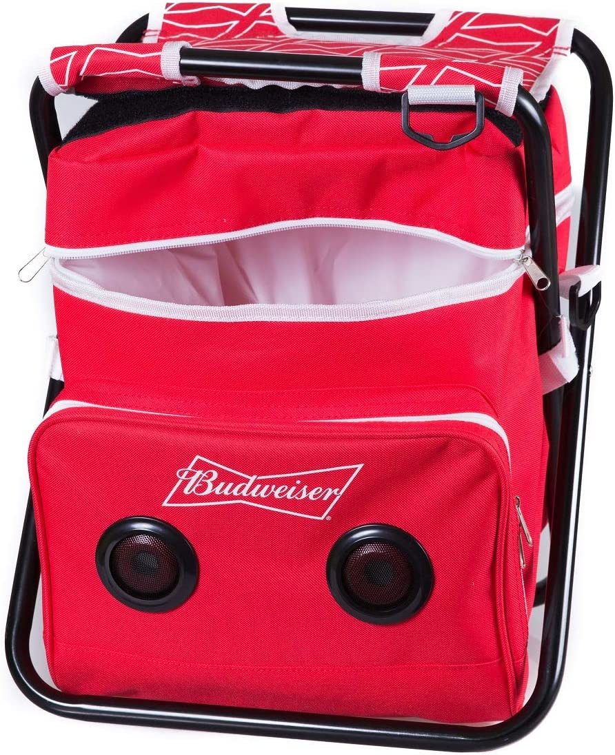 BUDWEISER LIGHT BLUETOOTH FOLDING CHAIR W/ COOLER & SPEAKER - Sporting ...