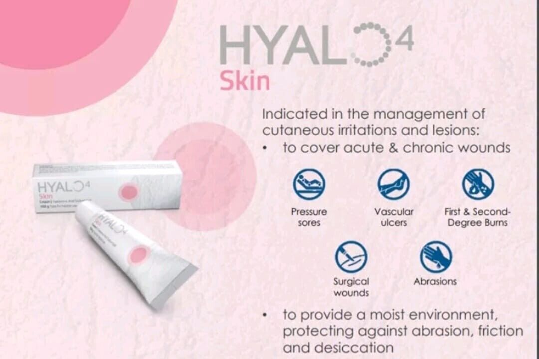 HYALO4 Skin Cream 6 boxes x 25g For Wounds, Ulcers, Sores, Irritation ...