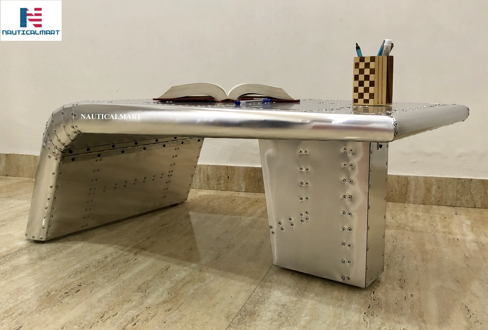 NauticalMart Aviator Coffee Table Aluminium Vintage Aircraft Airman ...