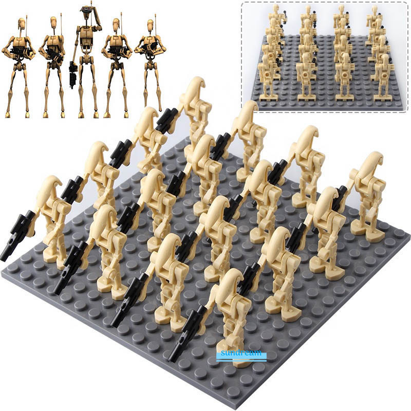 Star Wars Droids Battle Droid Army Lego Moc Minifigures Toys Set 21Pcs ...
