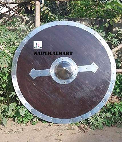 Viking Shield - Brown - Full Size Replica Medieval Shield - Armor & Shields