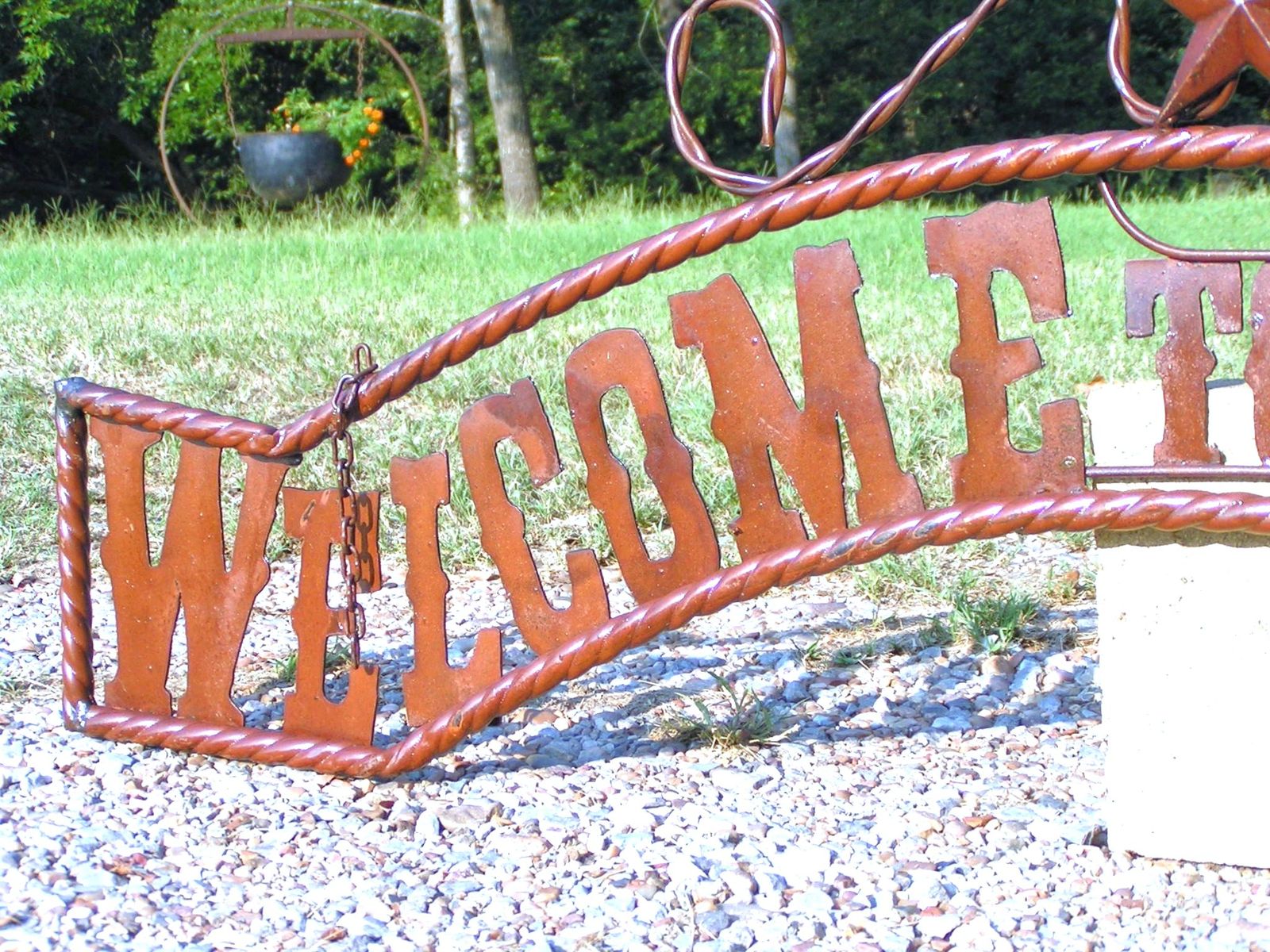 Metal Welcome to the PATIO Sign Wall Entry Gate EXTRA LARGE 56 1/2 inch ...