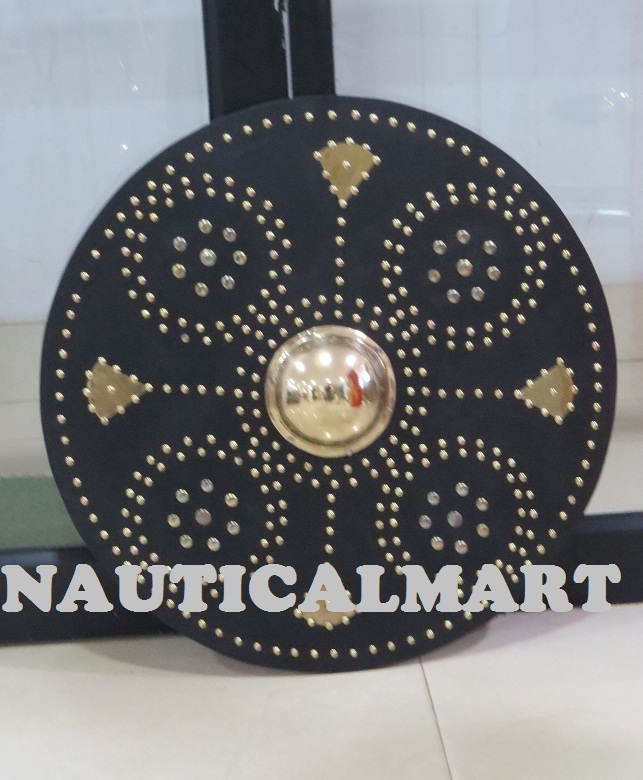 NauticalMart Renaissance Armor Small Quadrant Viking Style Round Shield ...