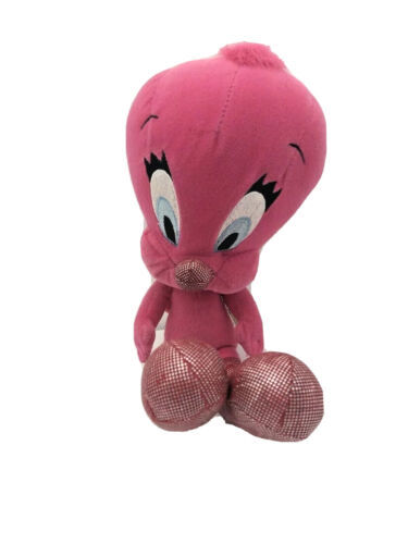 Plush Pink TWEETY BIRD Warner Brothers Looney Tunes Shiny Beak Legs 12 ...