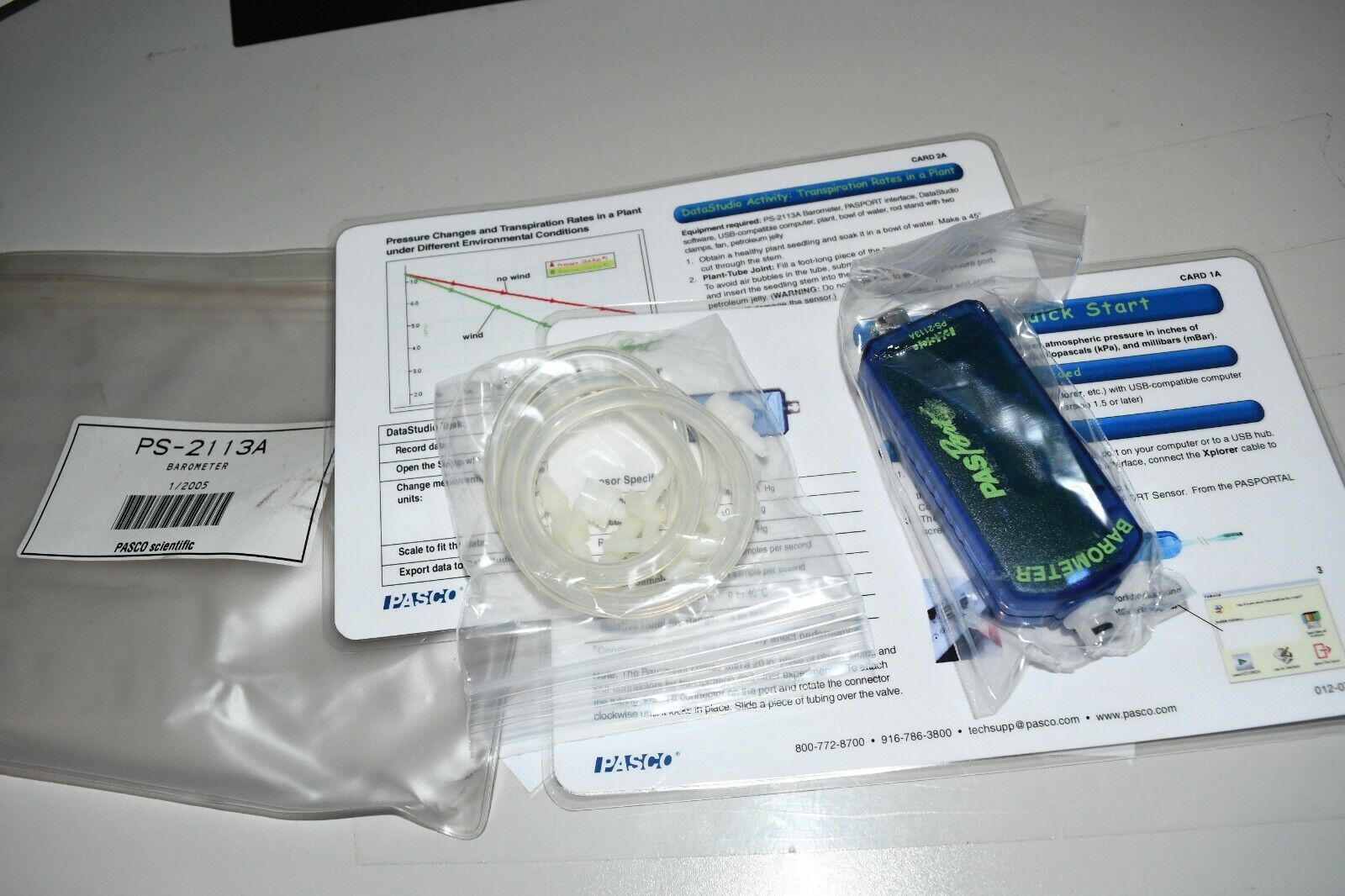 Pasco Scientific PS-2113A PASPORT Barometer/Low Pressure Sensor New ...