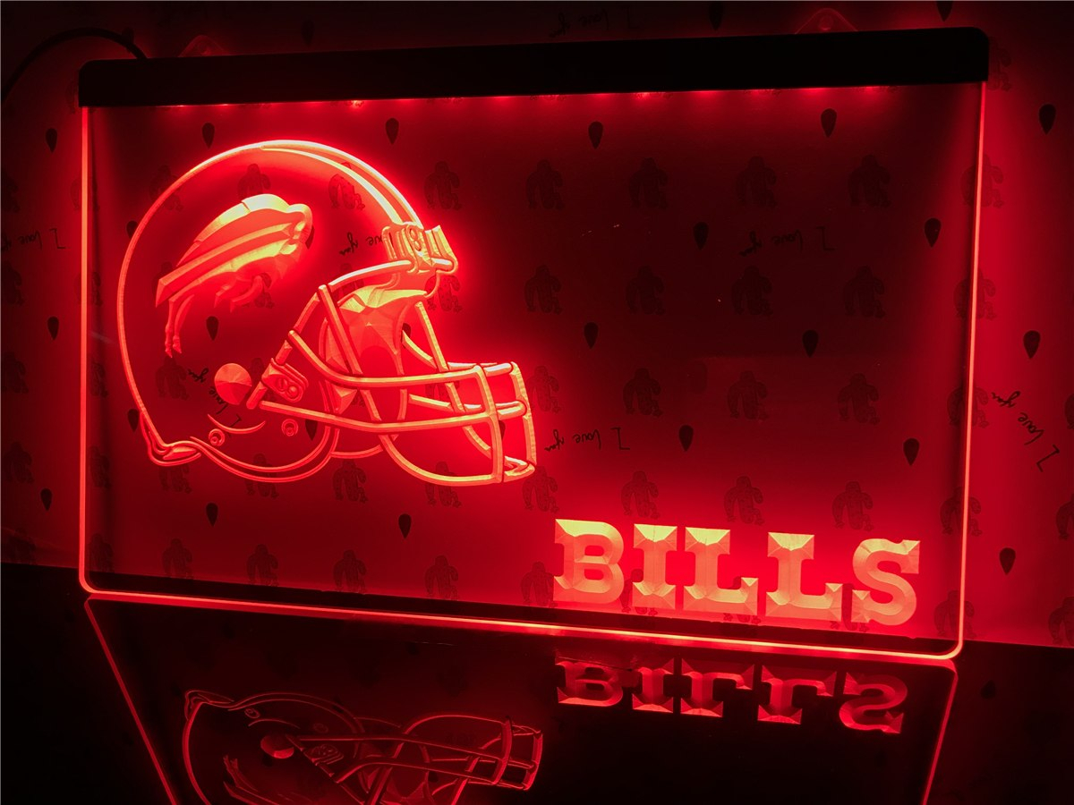 Buffalo Bills Helmet Illuminated Led Neon Sign Home Decor,Lights Décor ...