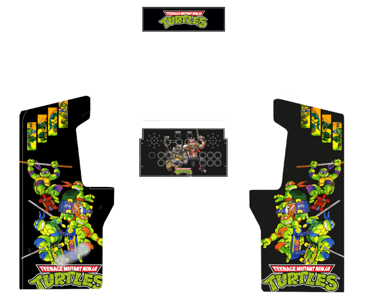 Arcade1up Legacy,Arcade 1up TMNT Black arcade design Artwork Vinyl ...
