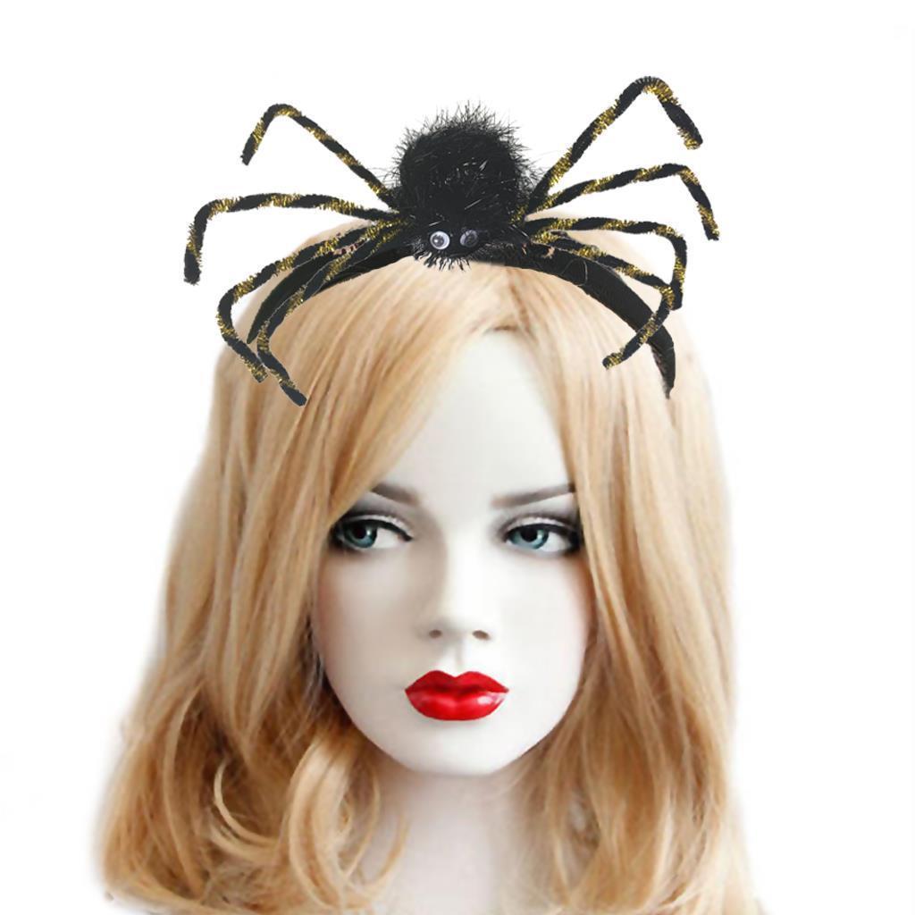 Sequin Creepy Fur Spider Headband hair Head band accessory Halloween ...